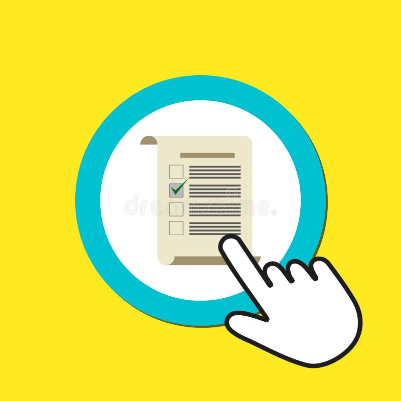 Questionnaire Icon in Comic Style. Online Survey Vector Cartoon ...