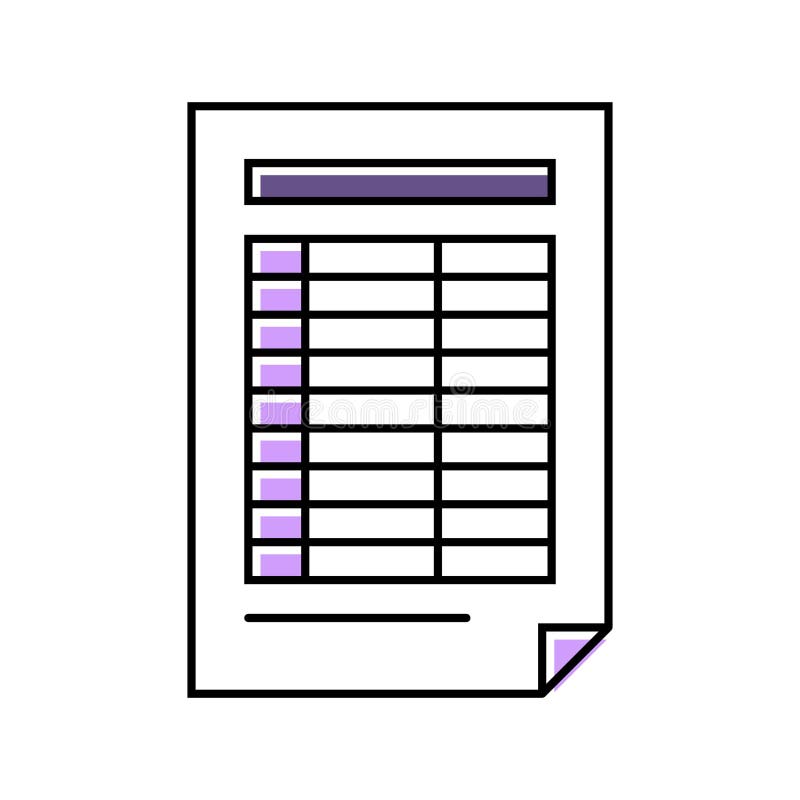 Questionnaire List Color Icon Vector Illustration Stock Illustration ...