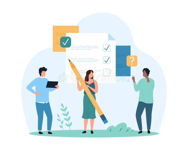 Questionnaire List, Filling Out Test Form, Answer on Question by Tiny ...