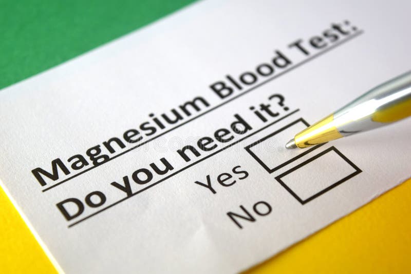 Magnesium Test Medical Check Up Test Tube with Biological Sample Stock ...