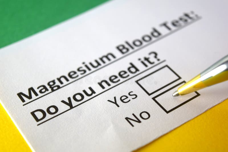 Magnesium Test Medical Check Up Test Tube with Biological Sample Stock ...