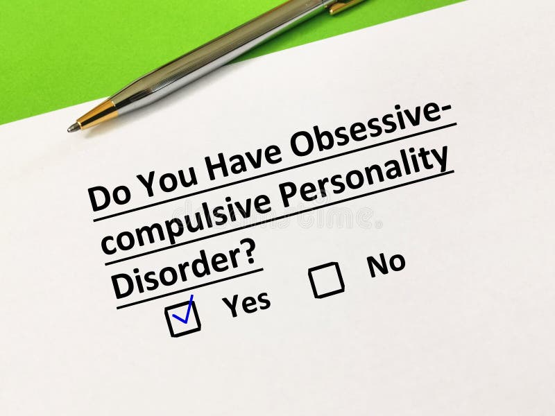 Questionnaire about Personality Disorder Stock Illustration ...