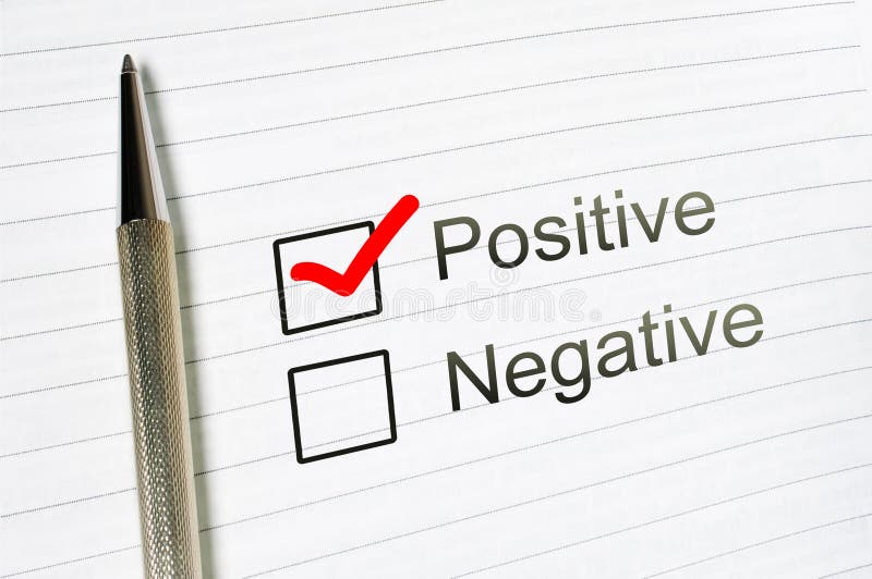 Questionnaire: Positive Choice or Negative, Marked Check Box with a Pen ...