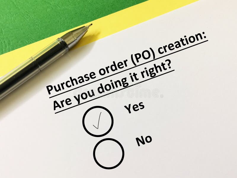 Questionnaire about Procurement Stock Photo - Image of business, aware ...