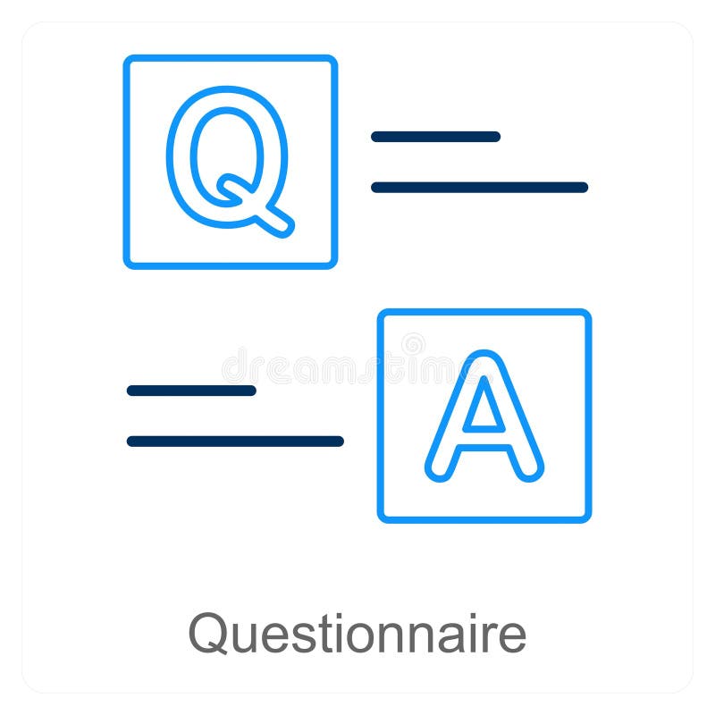 Questionnaire and Query Icon Concept Stock Illustration - Illustration ...