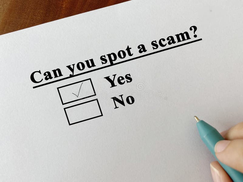 Questionnaire about Scam and Fraud Stock Photo - Image of fraud ...