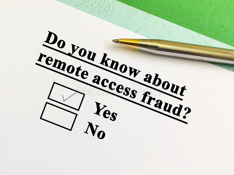 Questionnaire about Scam and Fraud Stock Photo - Image of concern ...