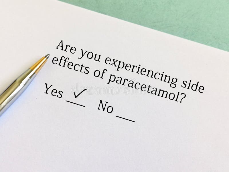 Questionnaire about Side Effects Stock Illustration - Illustration of ...