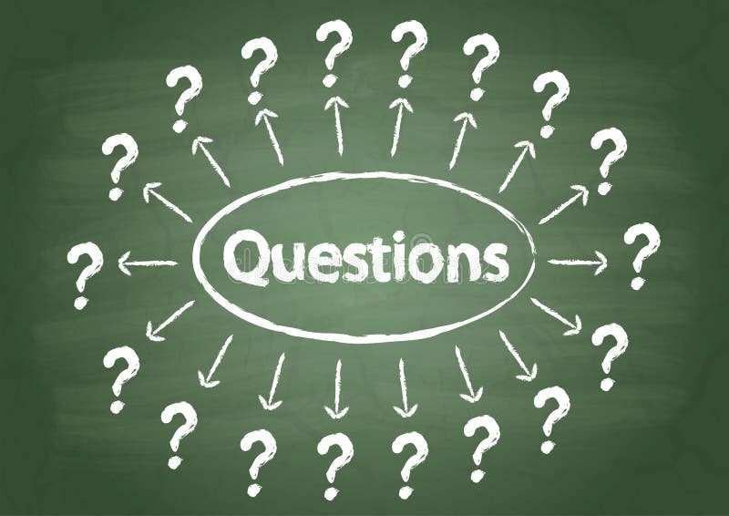 Questions stock vector. Illustration of white, blackboard - 27698211