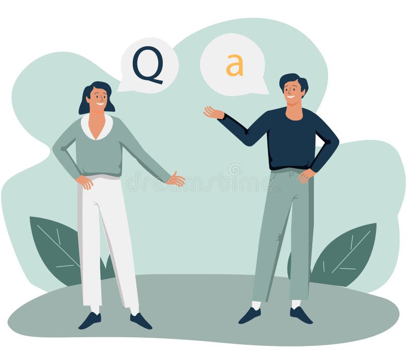 Questions Dialog Conversation Talking Illustration Clipart Stock ...