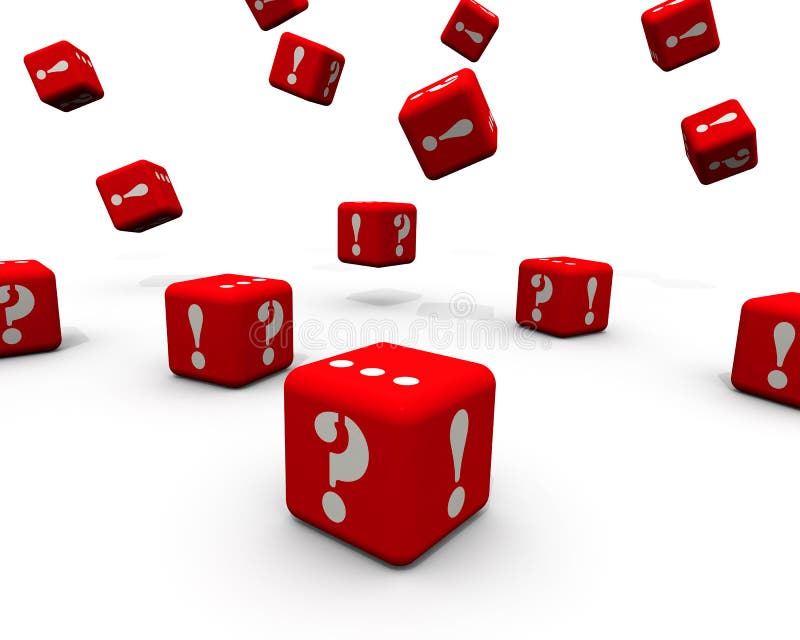 Questions and Answers. Concept with Cubes Stock Illustration ...