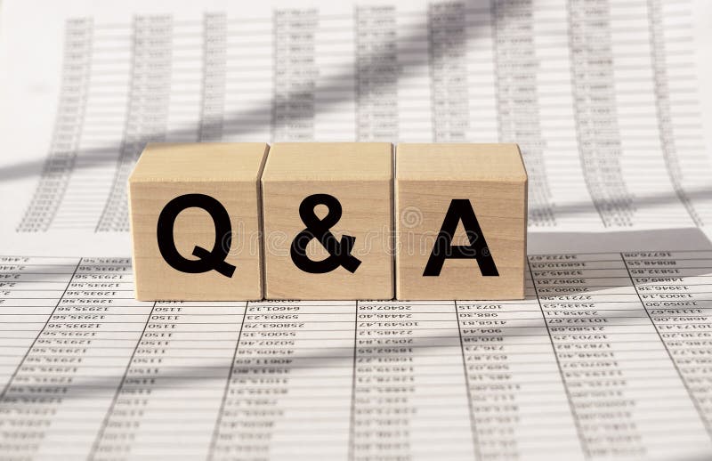 Questions and Answers Concept, Q and a on Wooden Cube Blocks on Office ...