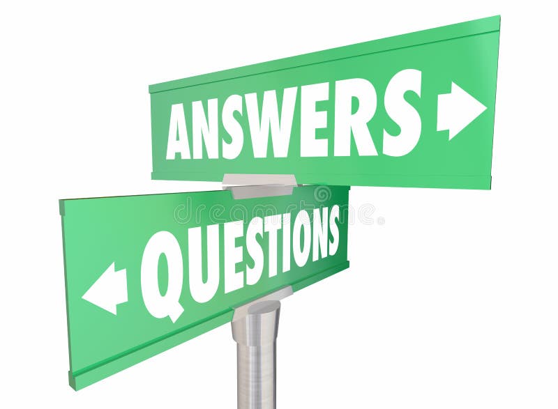 Questions Answers Q and a Words Signs Stock Illustration - Illustration ...