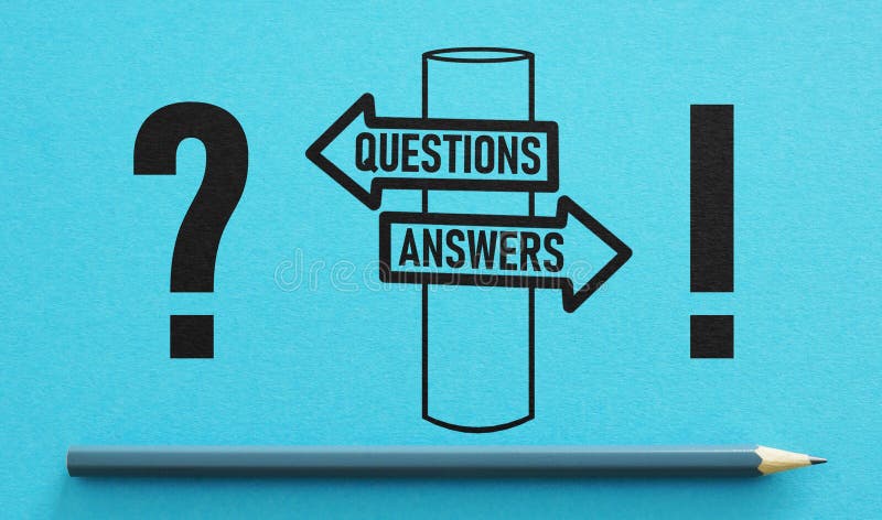 Questions and Answers are Shown Using the Text Stock Image - Image of ...