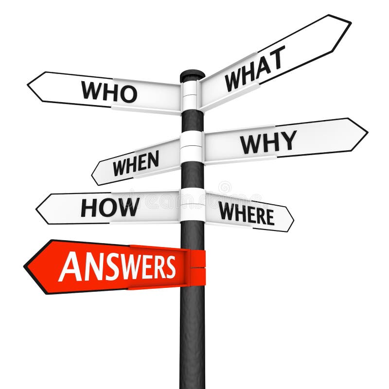 Questions and Answers Signpost Stock Illustration - Illustration of ... Questions and Answers Signpost Stock Illustration - Illustration of ...
