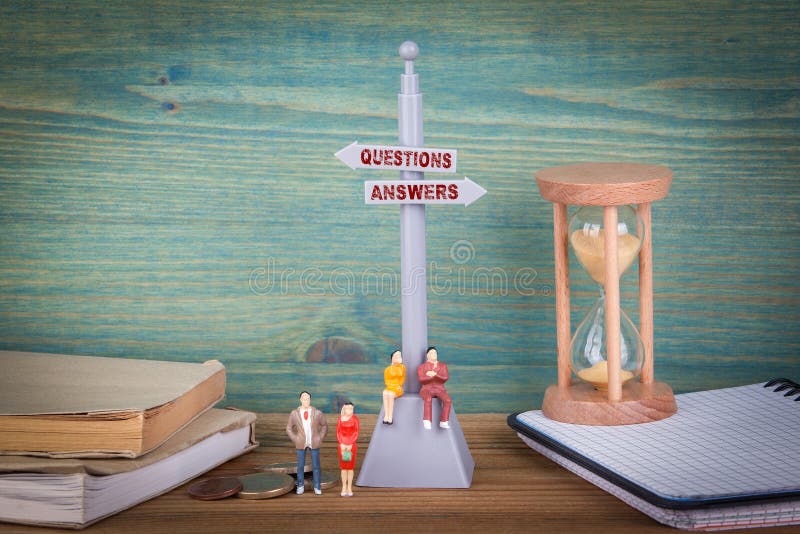 Questions and Answers. Signpost on Wooden Table Stock Photo - Image of ... Questions and Answers. Signpost on Wooden Table Stock Photo - Image of ...