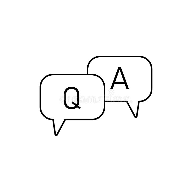 Questions and Answers Speech Bubble Icon. Faq Chat for Your Design ...