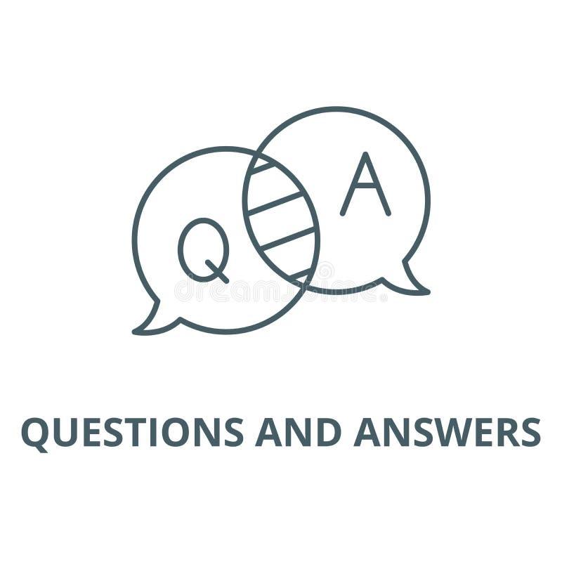 Questions and Answers Vector Line Icon, Linear Concept, Outline Sign ...
