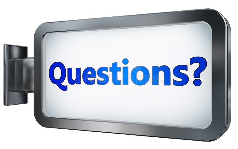 Questions? on Billboard Background Stock Illustration - Illustration of ...
