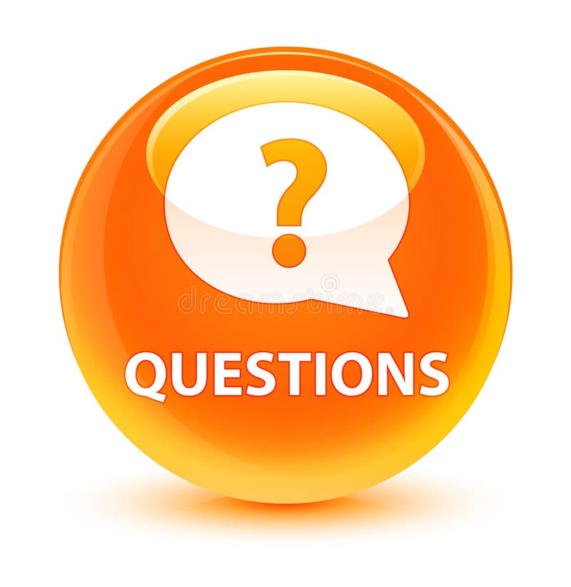 Questions (bubble Icon) Glassy Orange Round Button Stock Illustration ...