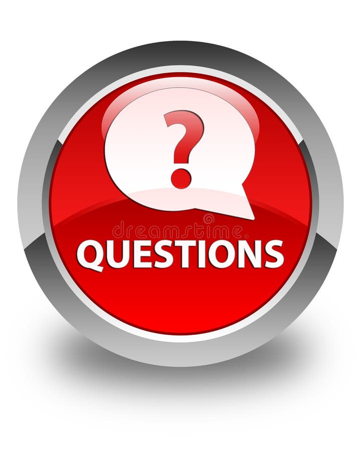 Questions (bubble Icon) Glossy Red Round Button Stock Illustration ... Questions (bubble Icon) Glossy Red Round Button Stock Illustration ...