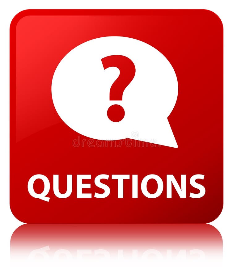 Questions (bubble Icon) Red Square Button Stock Illustration ...