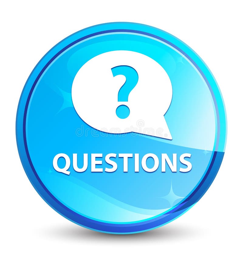Questions (bubble Icon) Splash Natural Blue Round Button Stock Vector ...