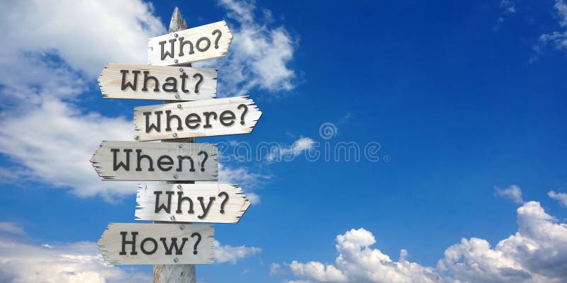 What Where Who Why How Signpost Stock Photos - Free & Royalty-Free ...