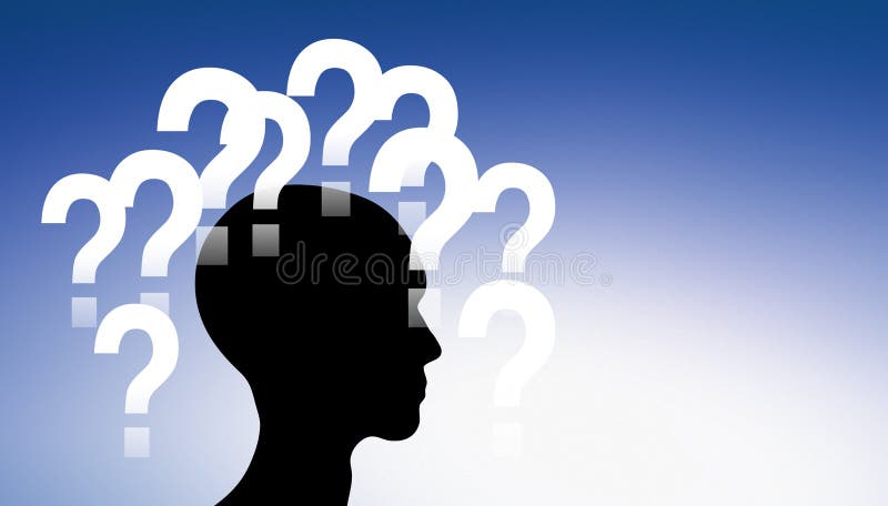 Questions In The Head stock illustration. Illustration of figure - 31556137