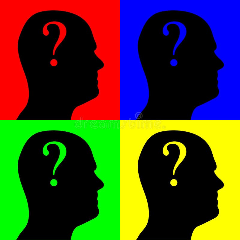 Questions stock illustration. Illustration of nose, black - 37128542