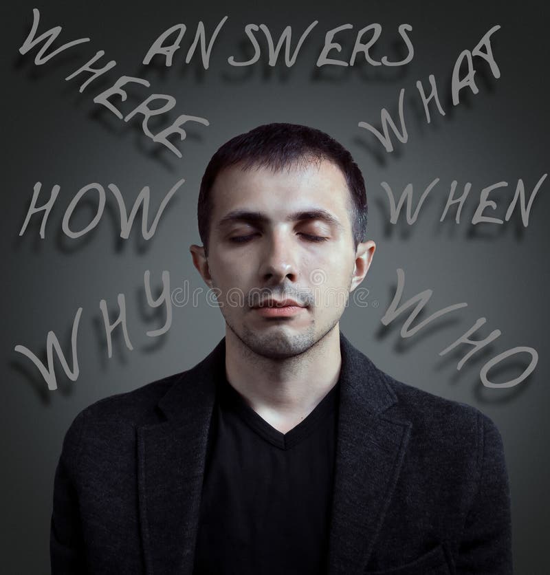 Questions in life stock image. Image of question, contemplation - 33395655