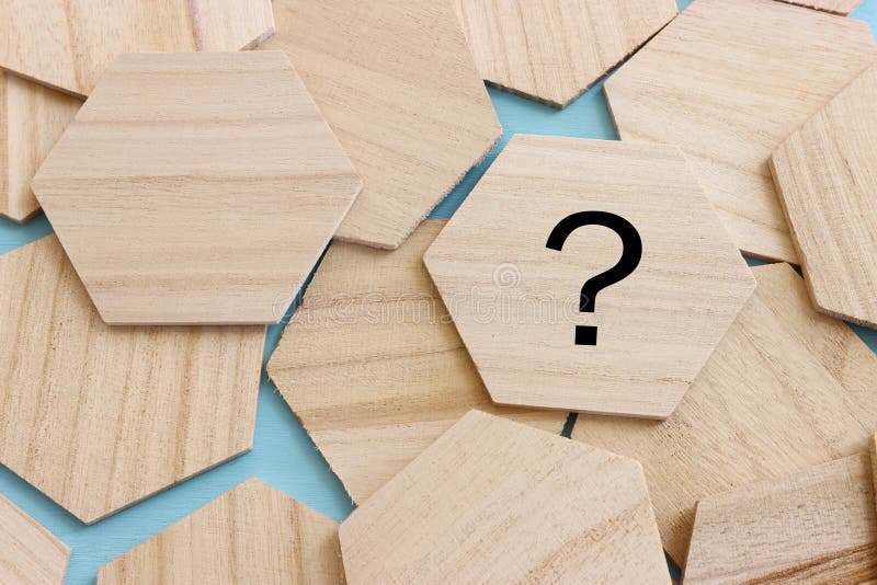 Questions Mark with Wooden Cube Blocks Stock Photo - Image of ...