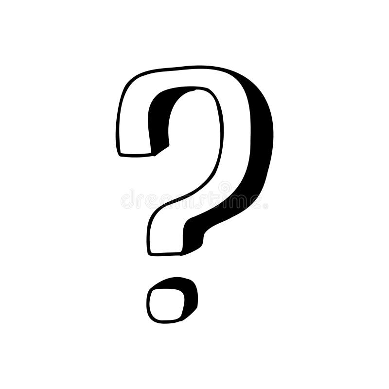 Questions Marks. Hand Drawn Doodle Ask Sign Set Stock Vector ...