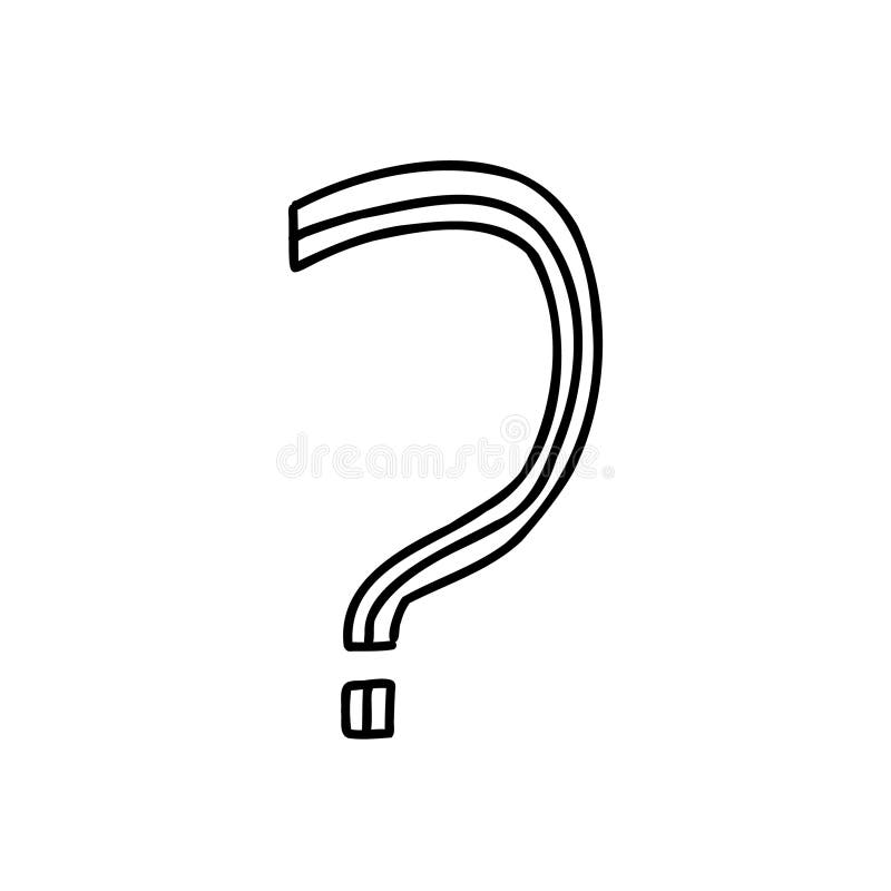 Questions Marks. Hand Drawn Doodle Ask Sign Set Stock Vector ...