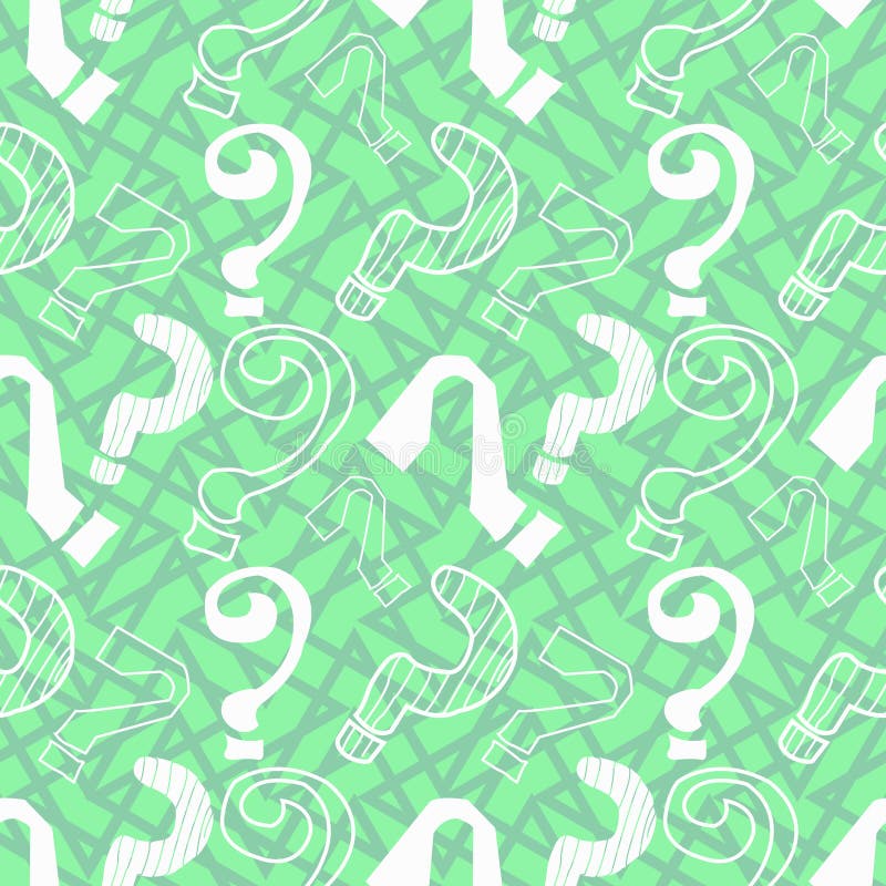 Questions Marks Seamless Pattern. Hand Drawn Stock Illustration ...