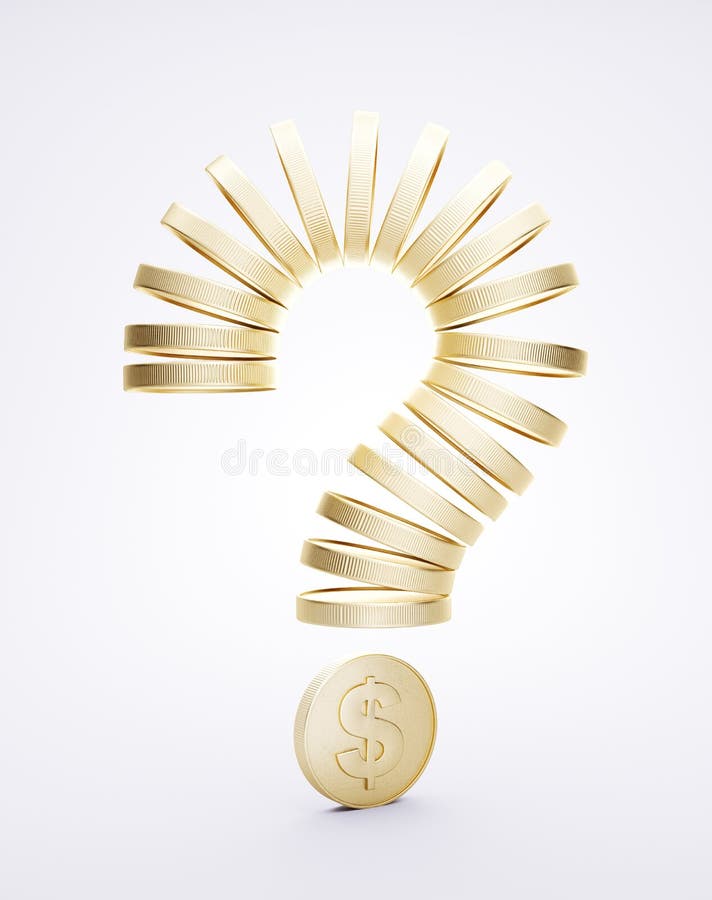 Questions about Money and Business Stock Illustration - Illustration of ...
