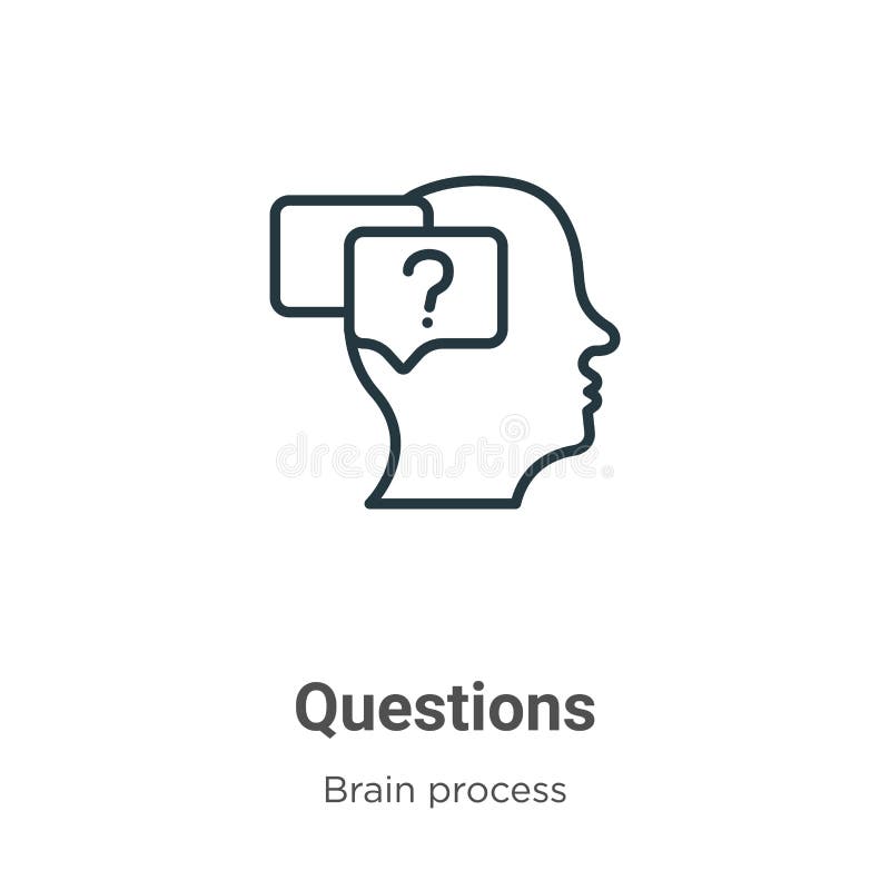 Questions Icon in Filled, Thin Line, Outline and Stroke Style. Vector ...