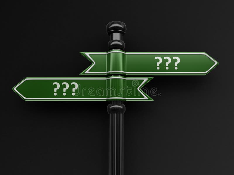 Questions Pointers on Signpost Stock Illustration - Illustration of ...
