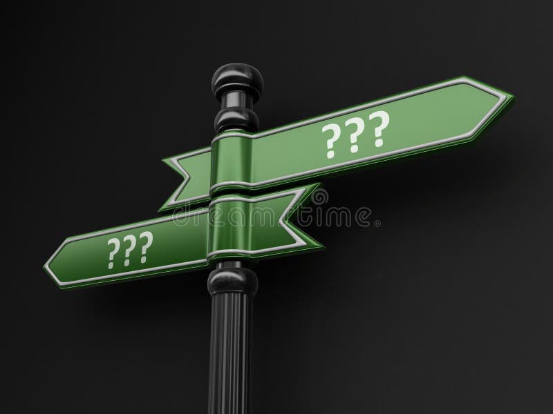 Questions Pointers on Signpost Stock Illustration - Illustration of ...