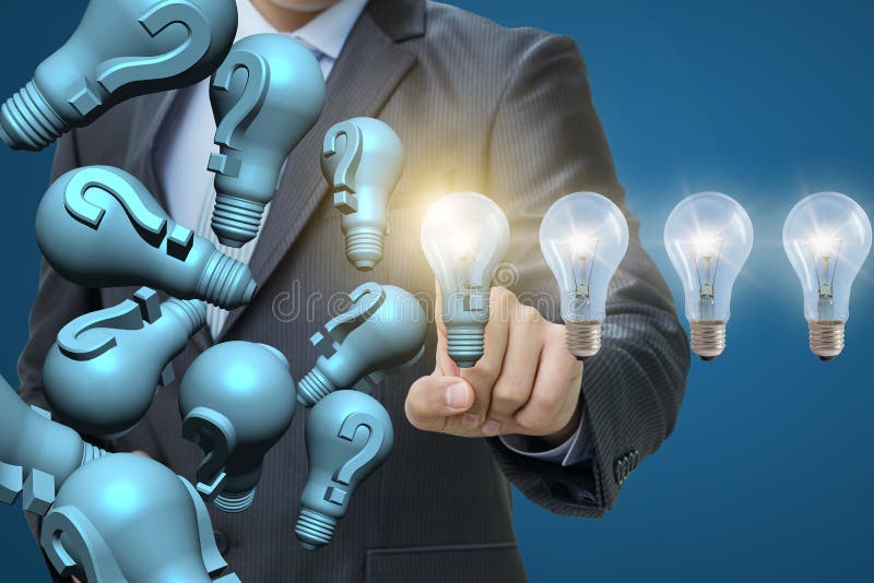 Questions and Problems Solves Businessman . Stock Image - Image of ...