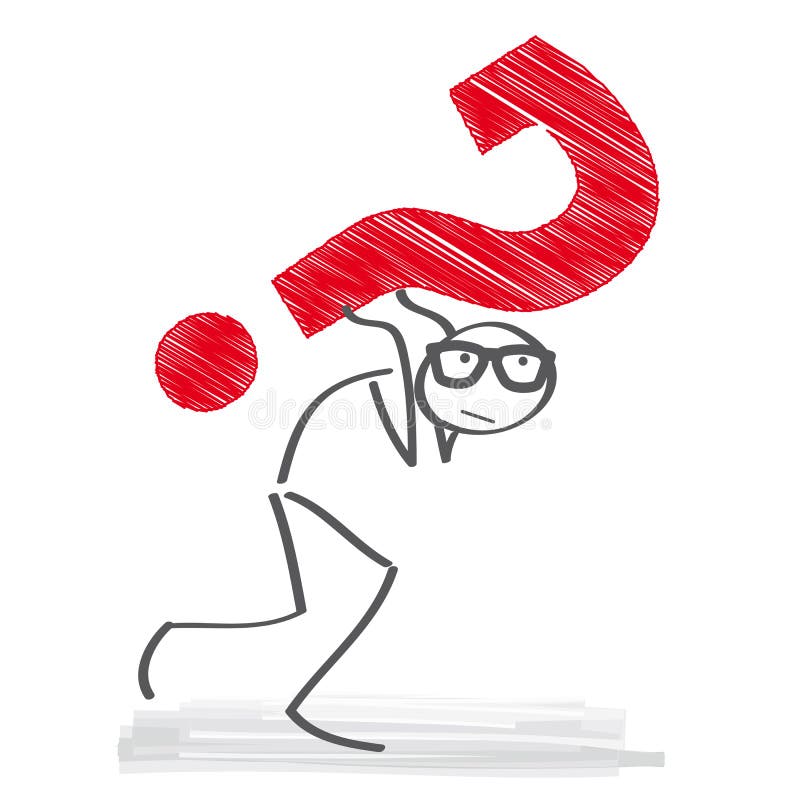 Stick Man Question Mark Stock Illustrations – 531 Stick Man Question ...