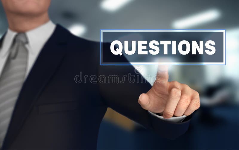 Questions Pushing Concept 3d Illustration Stock Illustration ...