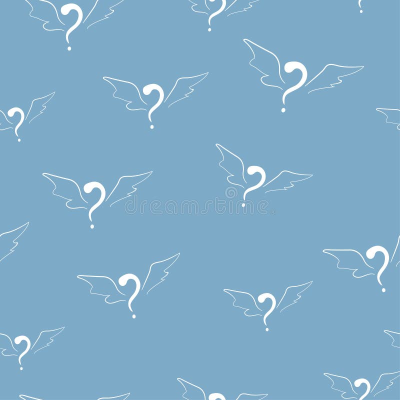 Flying Question Marks. Abstract Background Stock Illustration ...