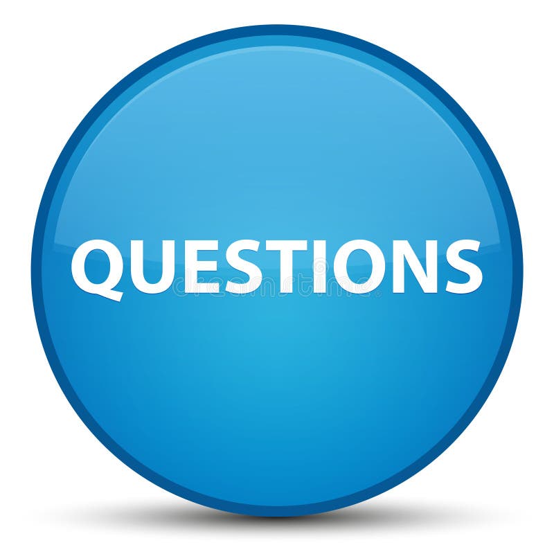 Ask Questions Blue Round Button Stock Illustration - Illustration of ...