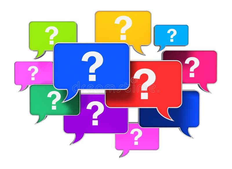 Questions Speech Bubbles Concept 3d Illustration Stock Illustration ... Questions Speech Bubbles Concept 3d Illustration Stock Illustration ...