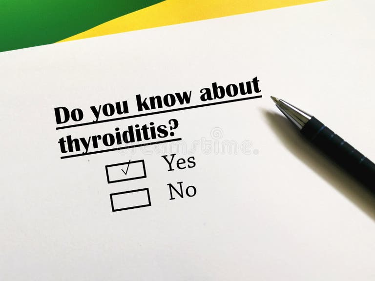 Questions about Thyroid Pathology Stock Photo - Image of learn ...