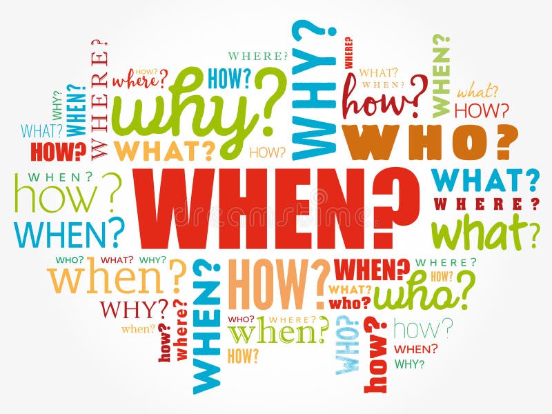 When? Problem Solving, Word Cloud Background Stock Illustration ...