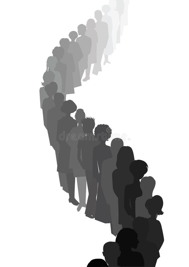 Queue stock vector. Illustration of head, number, design - 20835582