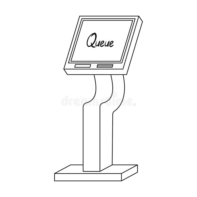 Queue, access terminal. stock vector. Illustration of information ...
