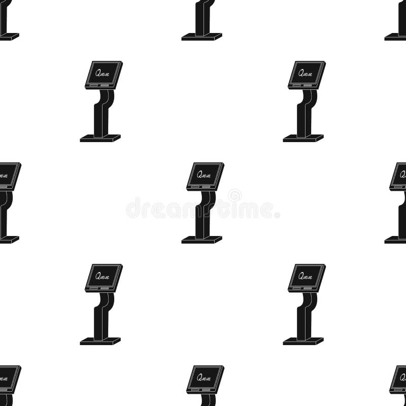 Queue, Access Terminal. Terminals Single Icon in Black Style Isometric ...